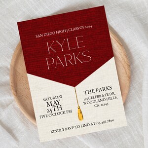 EDITABLE, Graduation Party Invitation, Class of 2024 Graduation ...