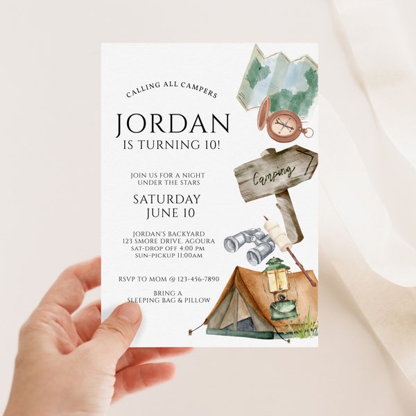 Survival Birthday Party Invitation - Etsy