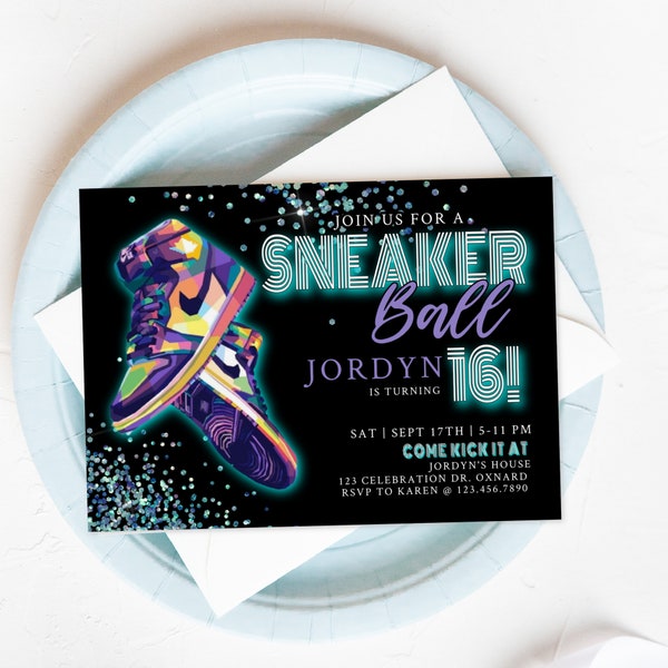 Sneaker Invitation - Etsy