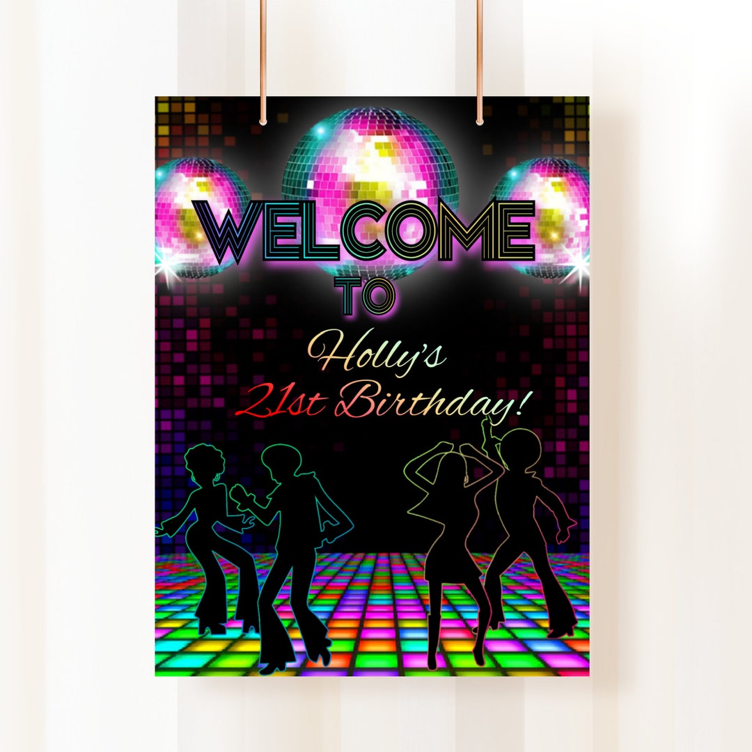 Editable Disco Birthday Poster: 70s Dance Party (digital Download) - Etsy