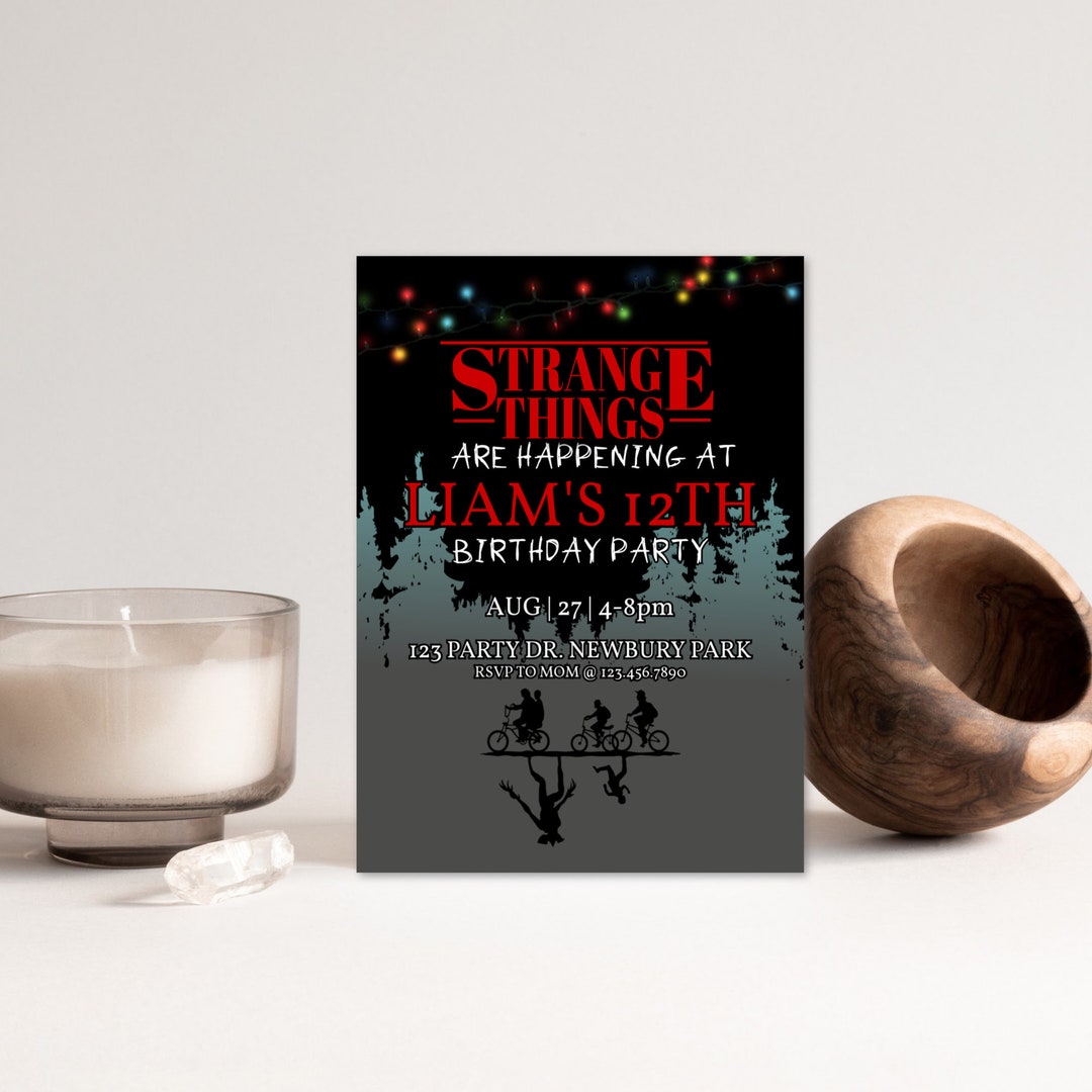 EDITABLE, Stranger Invitation, Any Age, Birthday Invitation, Digital ...