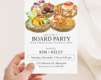 Charcuterie Board Party Invitation, Birthday Party, Holiday Party ...