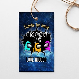 EDITABLE, Among Us Birthday Tag, Thank You Tag, Among Us Birthday ...