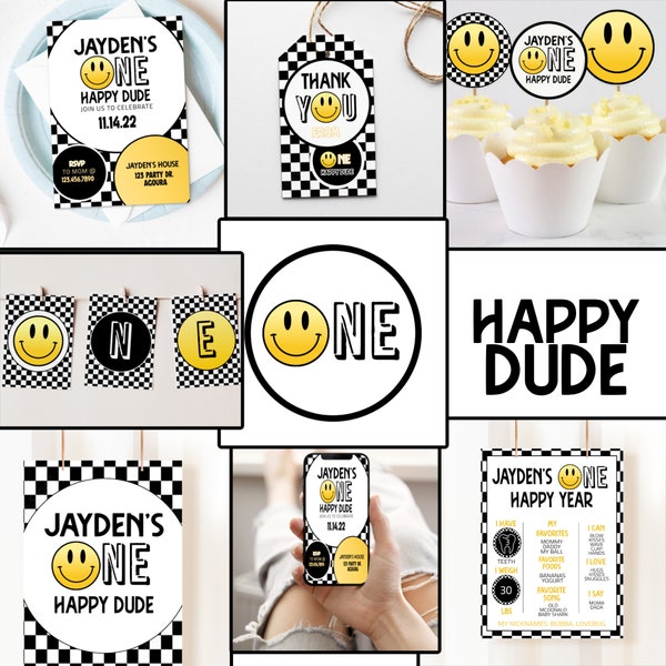 One Happy Dude Birthday Decorations - Etsy