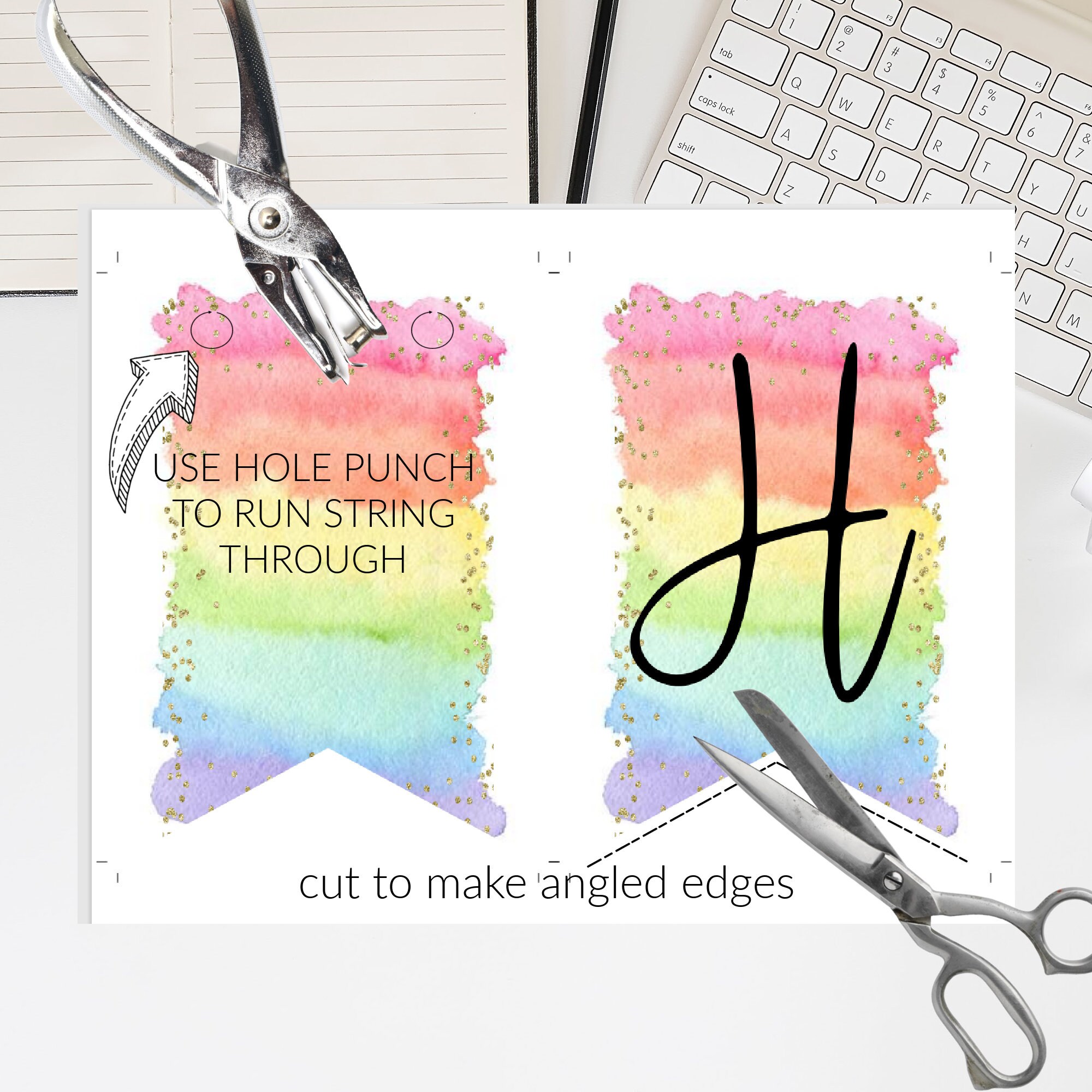 EDITABLE Rainbow Birthday Banner Happy Birthday Banner - Etsy