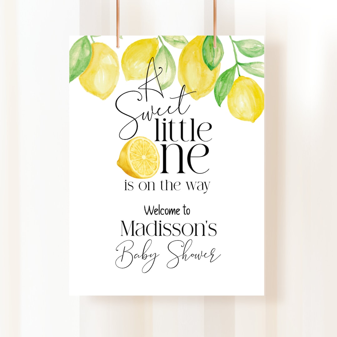 A Sweet Little One, Lemon Theme, Baby Shower, Lemon Baby Shower, Citrus ...