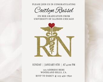 Nursing Graduation Announcement - Etsy