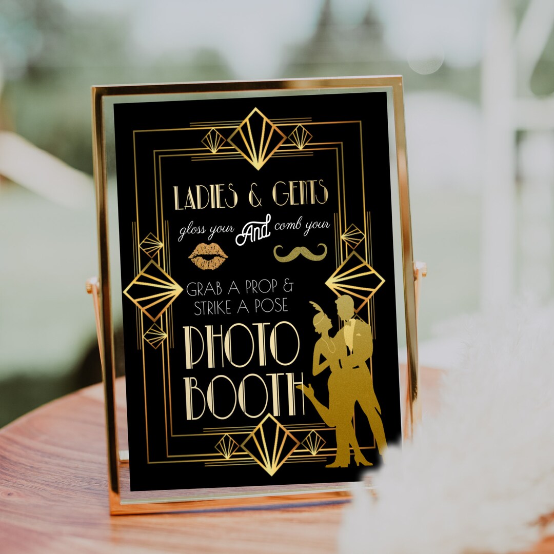 Editable, Gatsby Invitation, Art Deco Invitation, Flapper Invite, Great ...