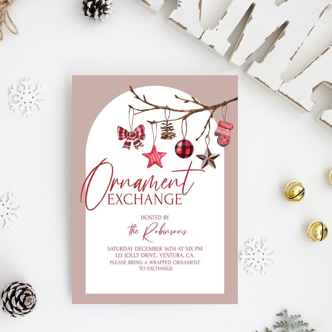 EDITABLE, Ornament Exchange, Jingle and Mingle, Christmas Party ...