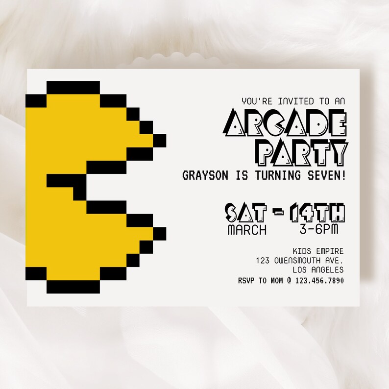 Editable Arcade Birthday Invitation: Retro Gamer Party (digital) - Etsy