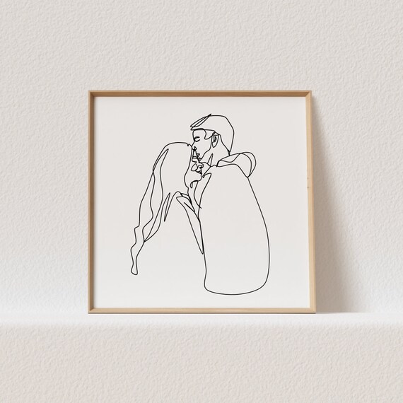 Art & Collectibles Digital Prints Prints Love Line Art Poster ...