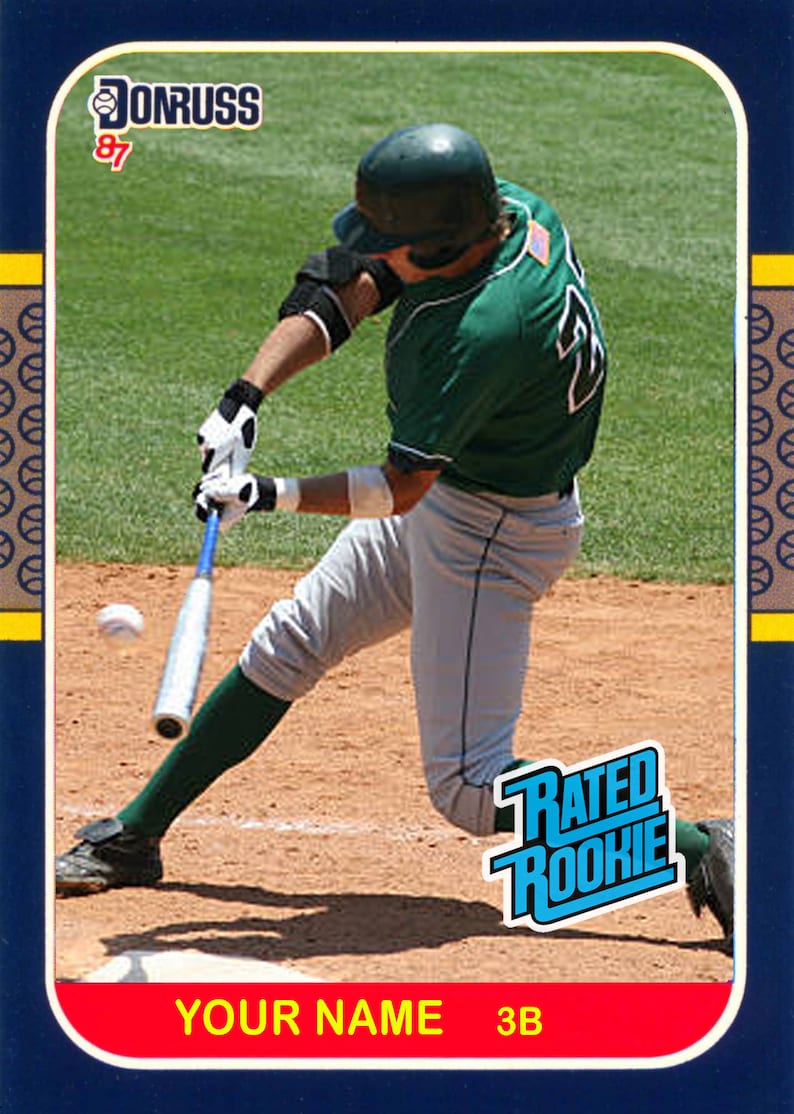 Personalized Baseball Cards - Custom Baseball Cards Digital File Photo ...