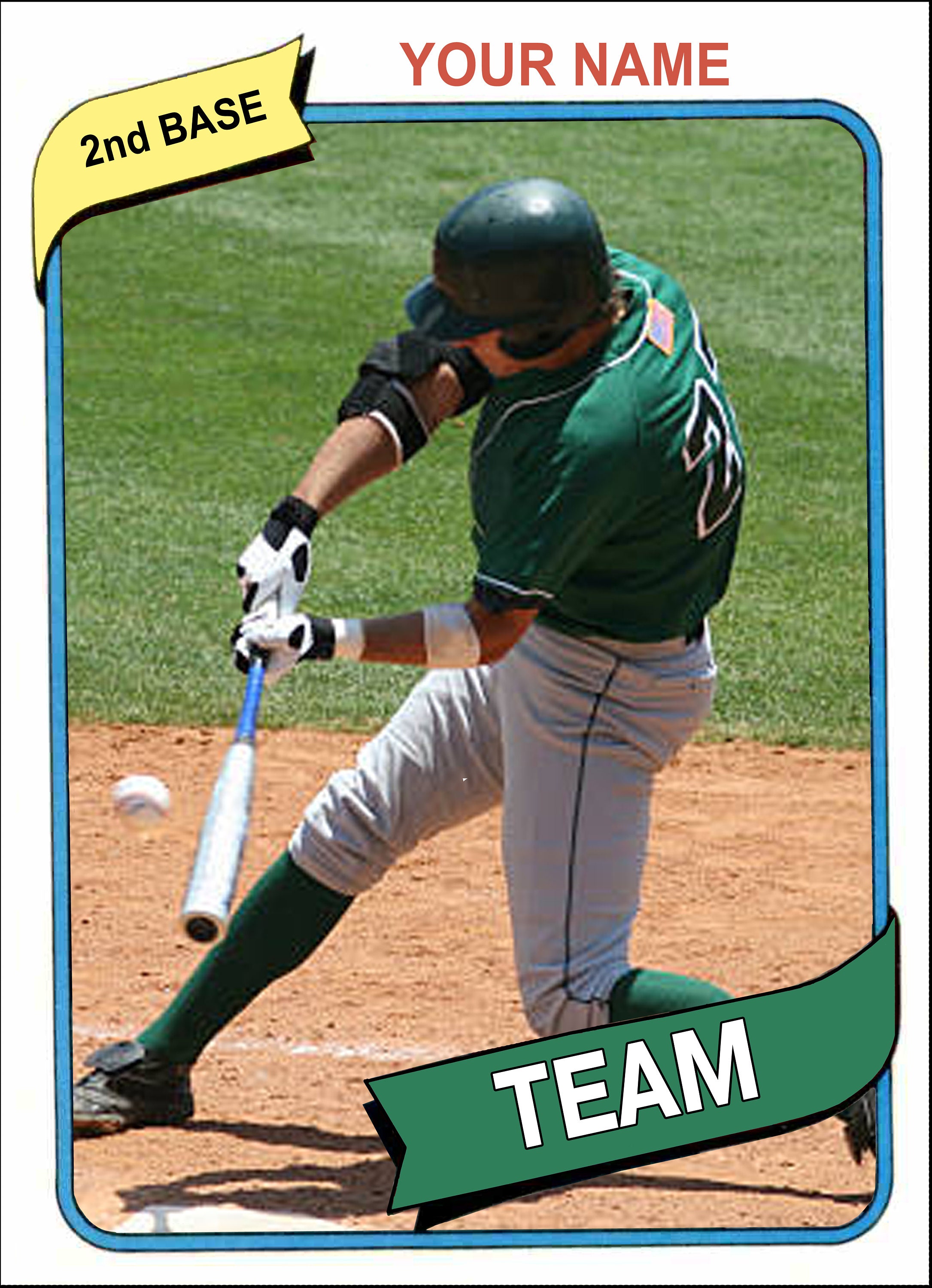 Personalized Baseball Cards Custom Baseball Cards Digital File Photo ...