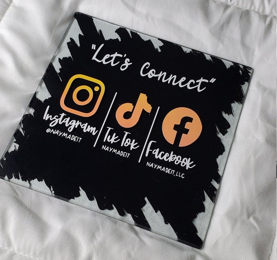 Social Media Sign Display w/stand | Etsy