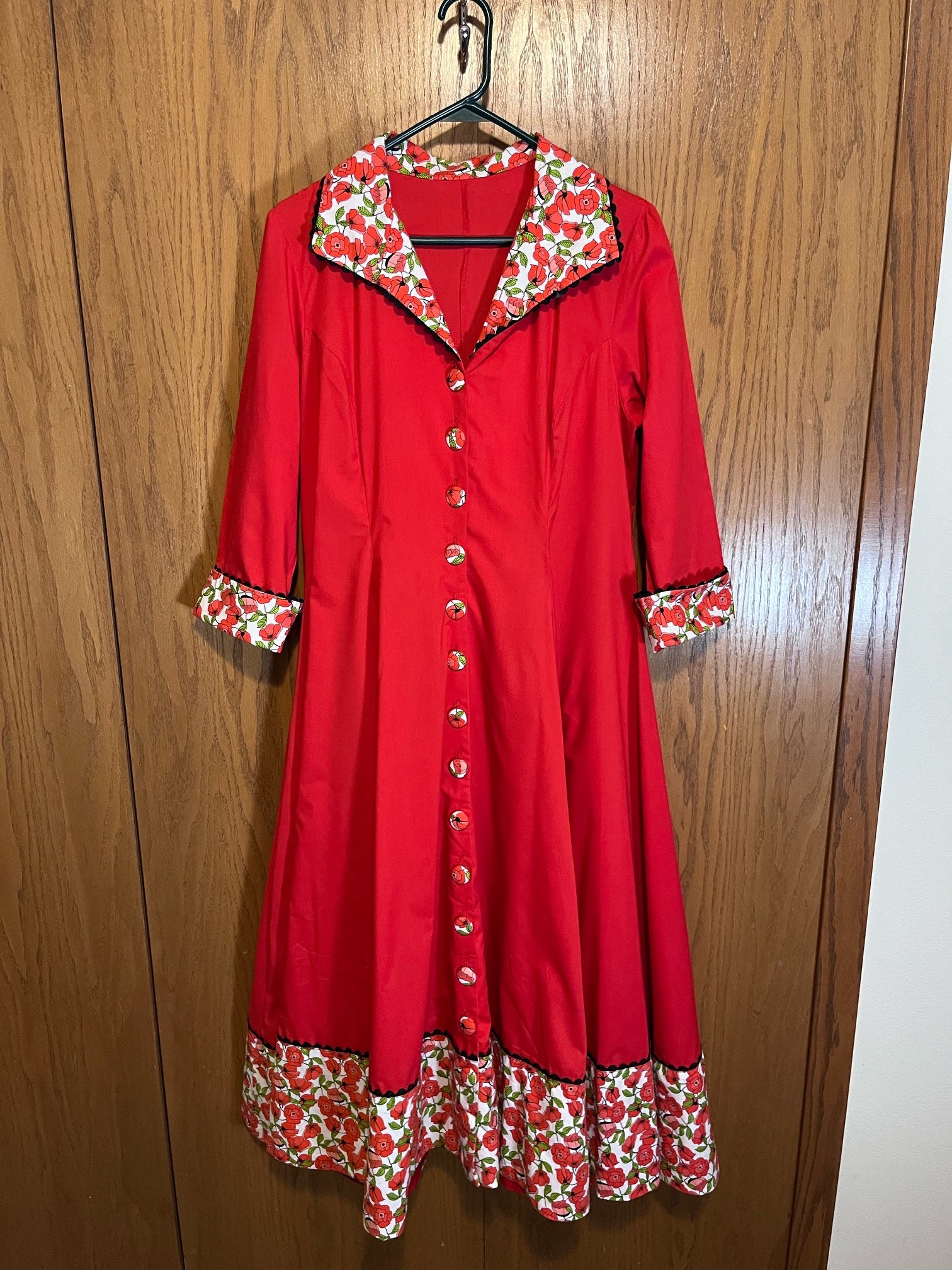 Red 1950's Dress - Etsy