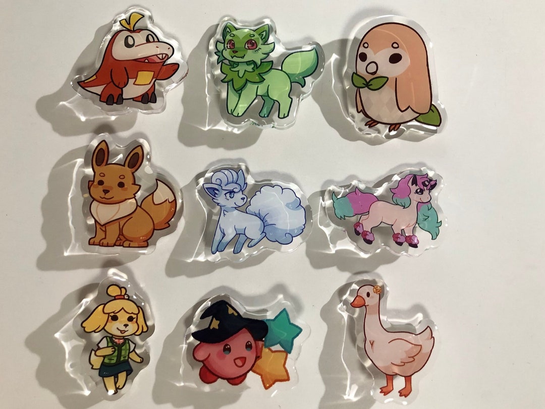 Pokemon, Animal Crossing, Kirby and Goose Inspired Mini Pins - Etsy