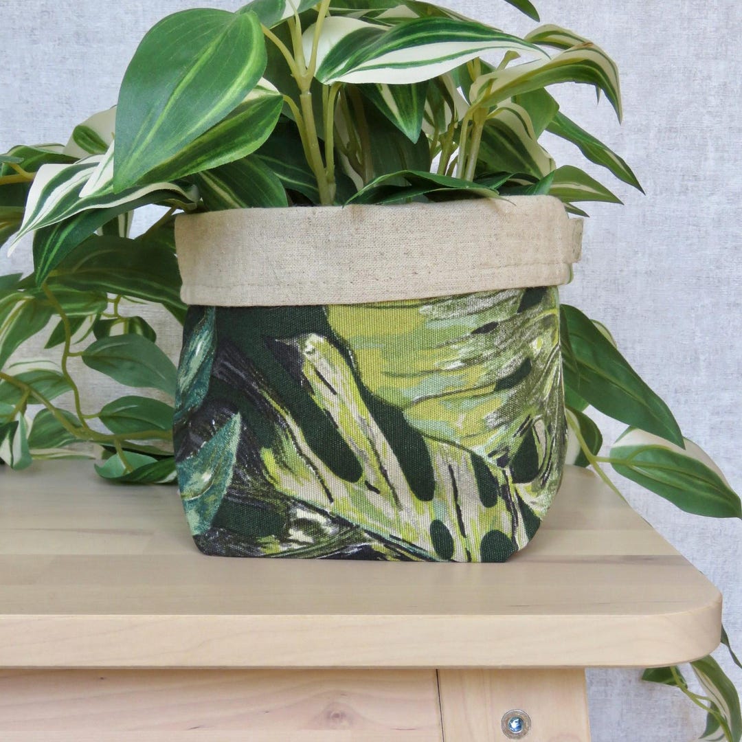 Monstera Plant Pot Cover, Monstera Fabric Planter, Plant Gifts for ...
