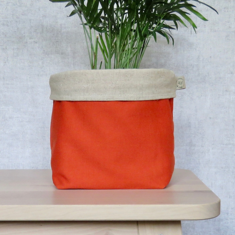 Orange Mid Century Plant Pot - Etsy