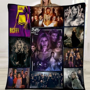 Buffy the Vampire Slayer Fleece Blanket, 90s Horror Supernatural Series ...