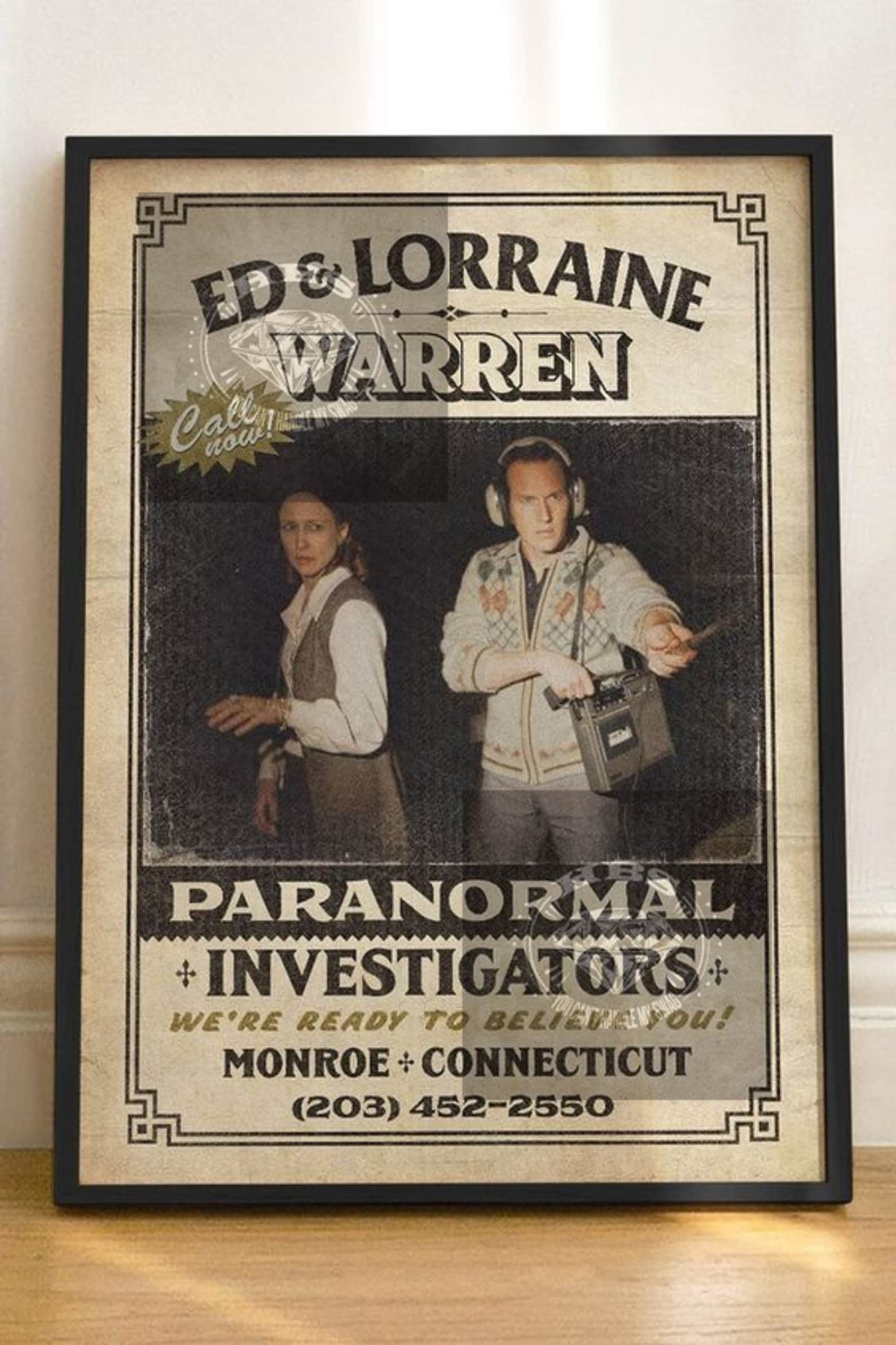 The Conjuring Horror Film Poster, the Warrens Investigators Lorraine ...