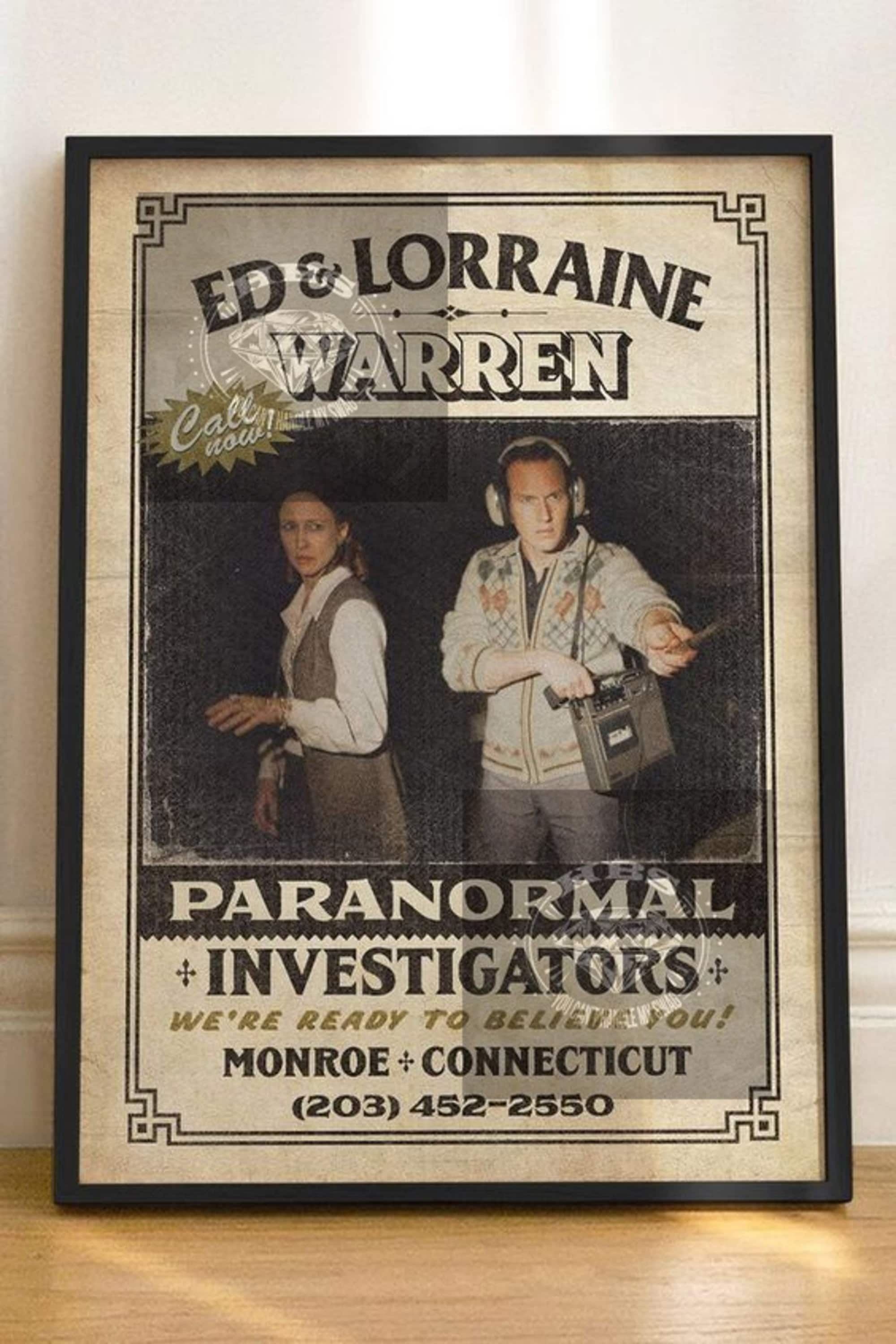 The Conjuring Horror Film Poster, the Warrens Investigators Lorraine ...