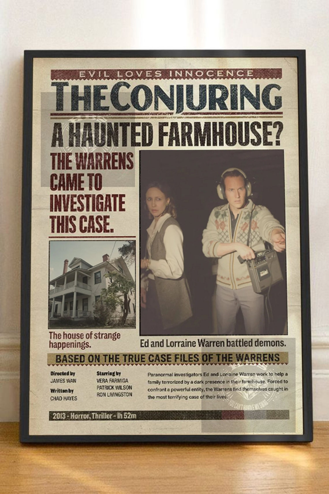 The Conjuring Horror Movie Poster Conjuring Newspaper Art - Etsy