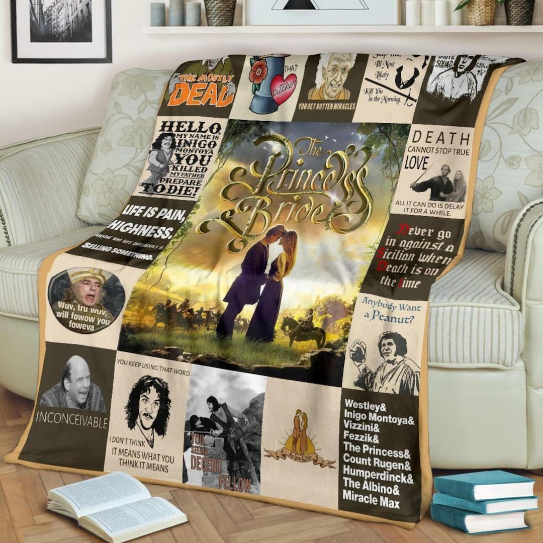 The Princess Bride 80s Movie Fleece Blanket, Princess Bride Retro ...