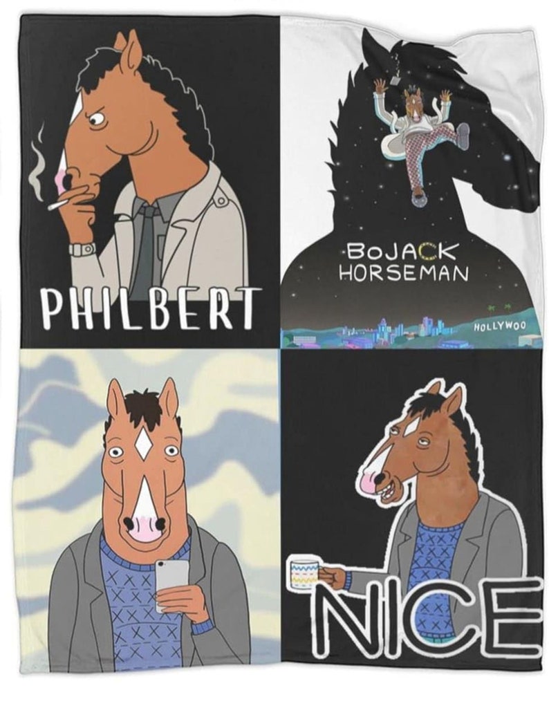 Bojack Movie Horseman TV Series Fleece Blanket, Bojack Anime Blanket ...