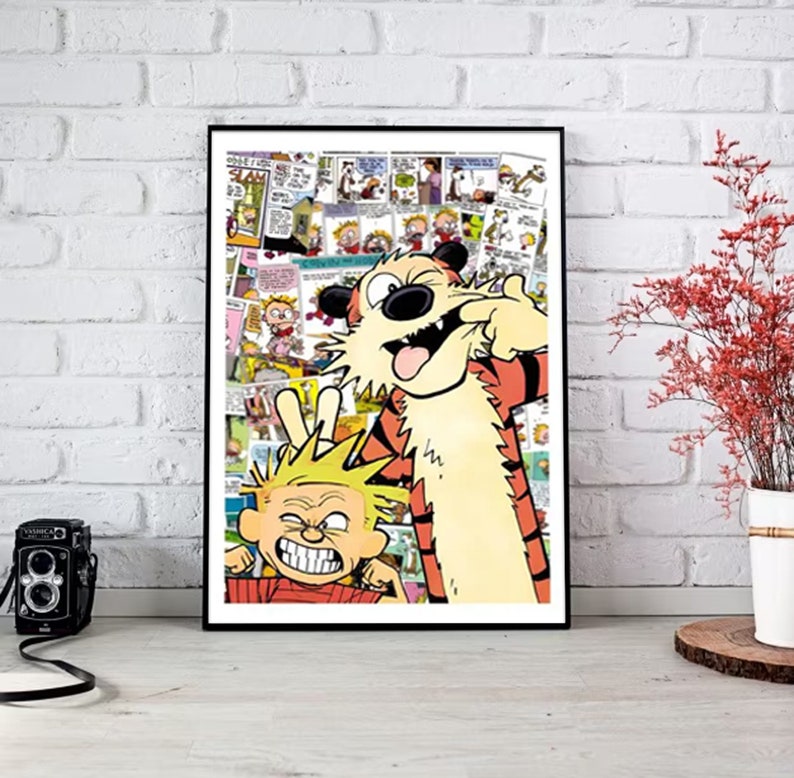 Cal.vin Hobbes Multiple Style Poster, Cute Comic Cartoon Poster, Calvin ...
