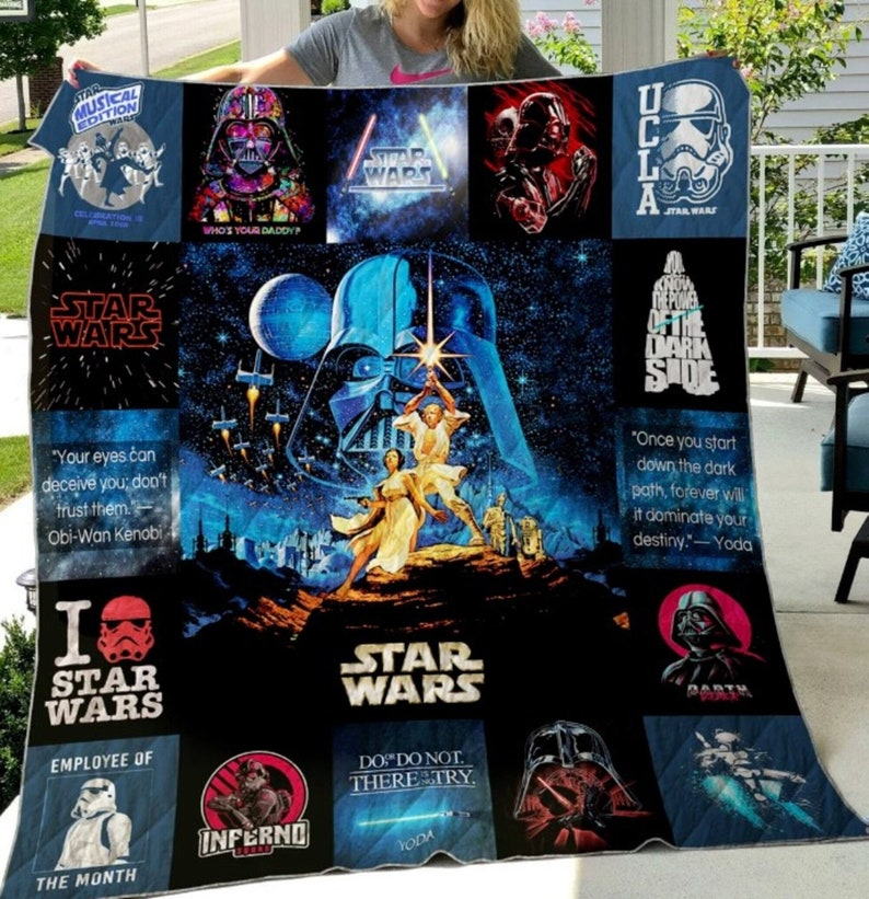 Star Wars Fleece Blanket Darth Vader Luke Skywalker Classic - Etsy