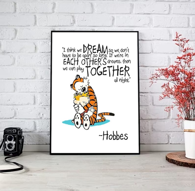 Cal.vin Hobbes Multiple Style Poster, Cute Comic Cartoon Poster, Calvin ...