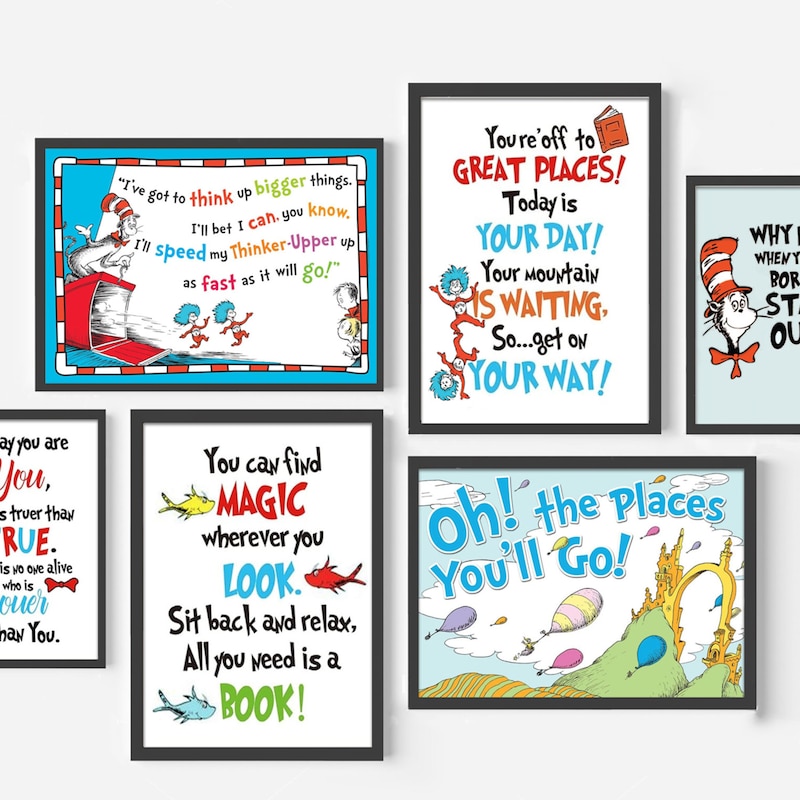 Dr Seuss Poster - Etsy