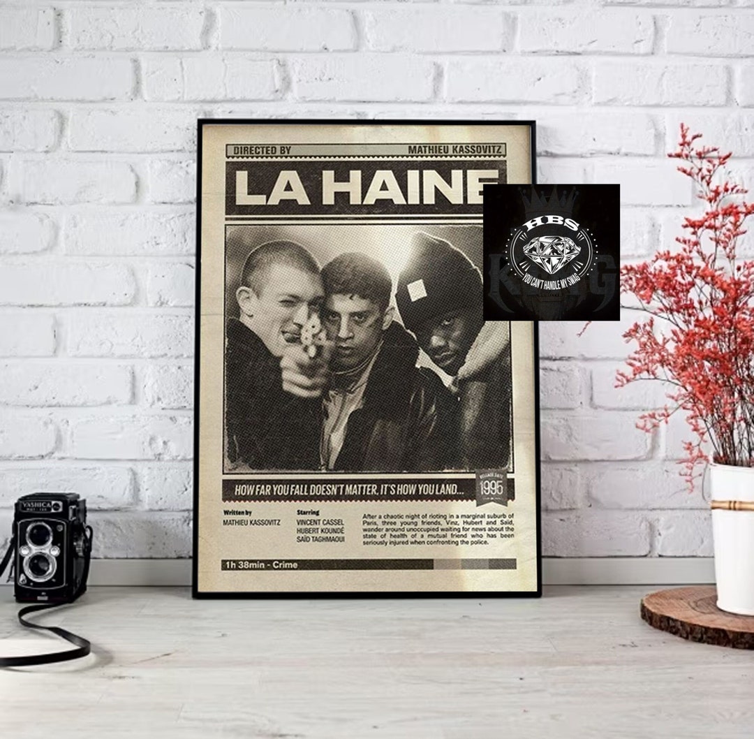 La Haine Movie Poster Print, La Haine Minimalist Vintage Retro Poster ...