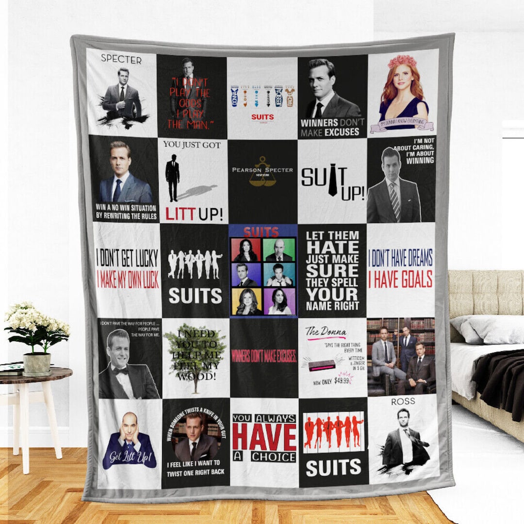 Suits Fleece Blanket, Suits TV Series Blanket, Suit Up, You Always Have ...