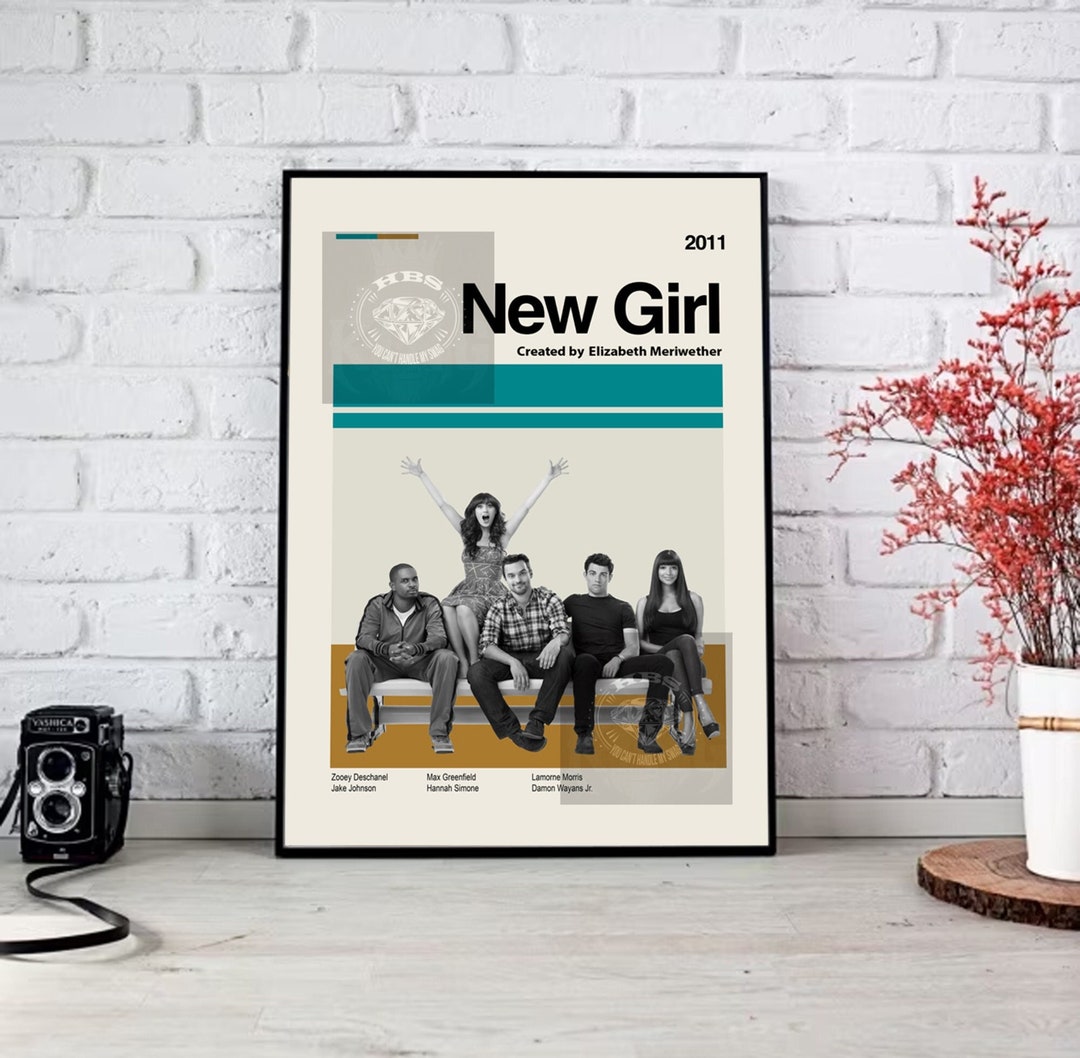 New Girl Minimalist Poster Vintage Inspired, Jess Day, New Girl Retro ...