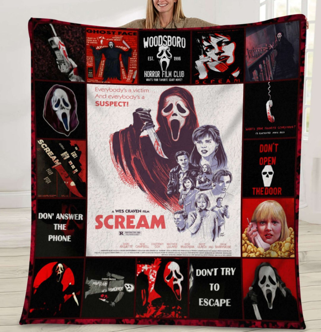 Scream Horror Fleece Blanket Ghost Scream Woodsboro Horror - Etsy