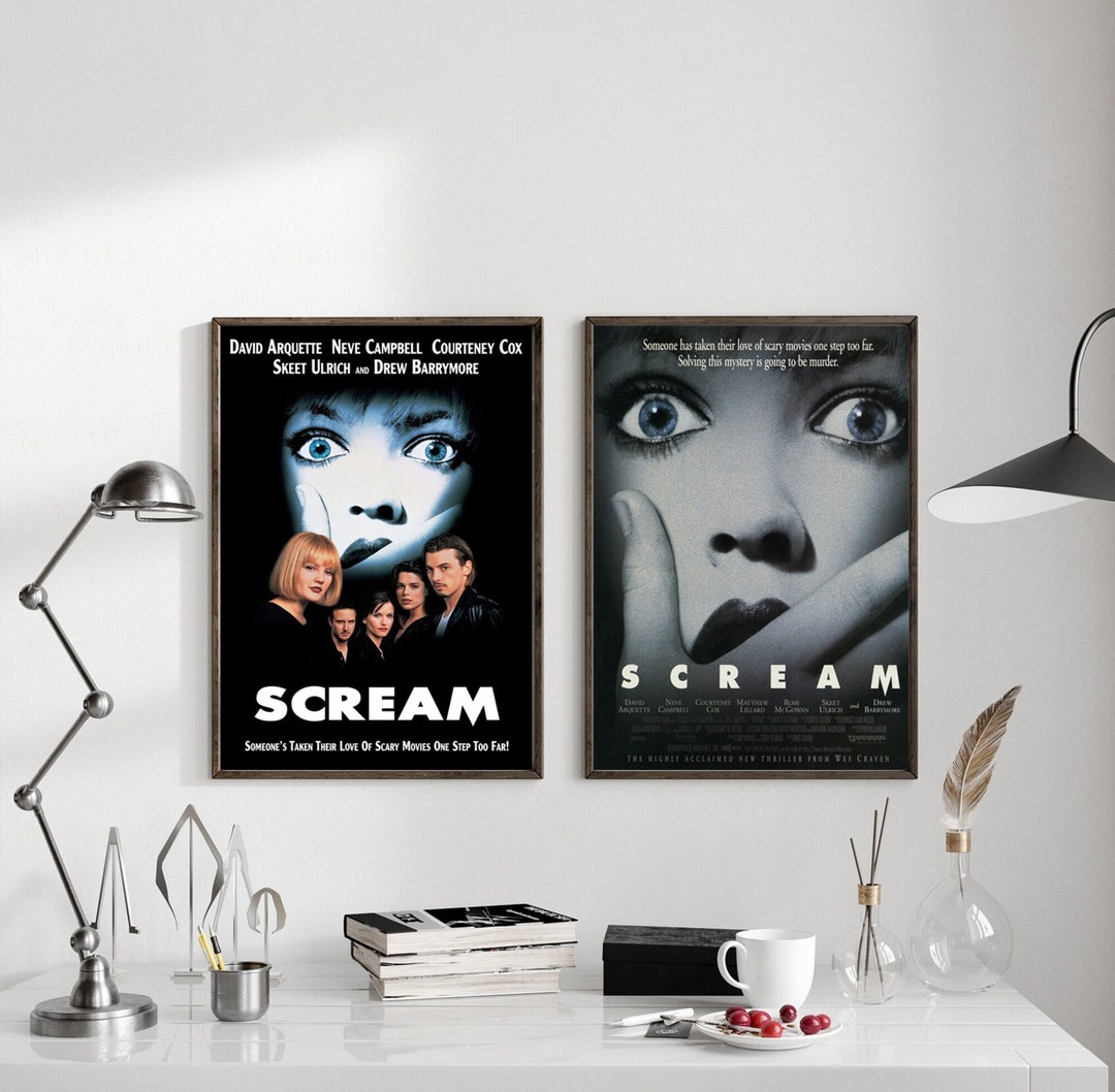 Scream 1996 Horror Slasher Film Poster, Dewey Riley, Sidney Prescott ...