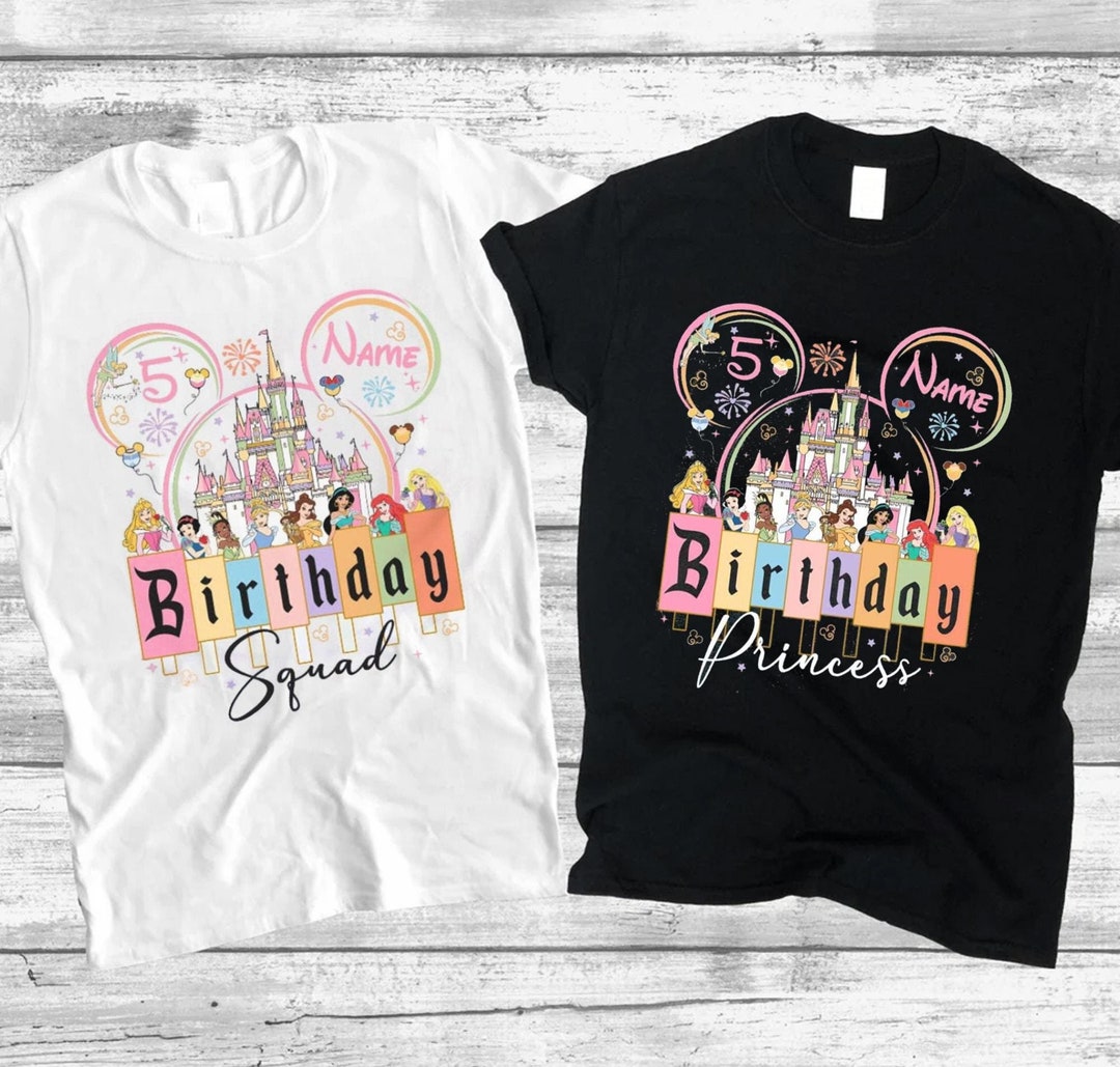 Personalized Disney Princess Birthday Shirt, Custom Disneyland Magic Castle Family Birthday Trip ...