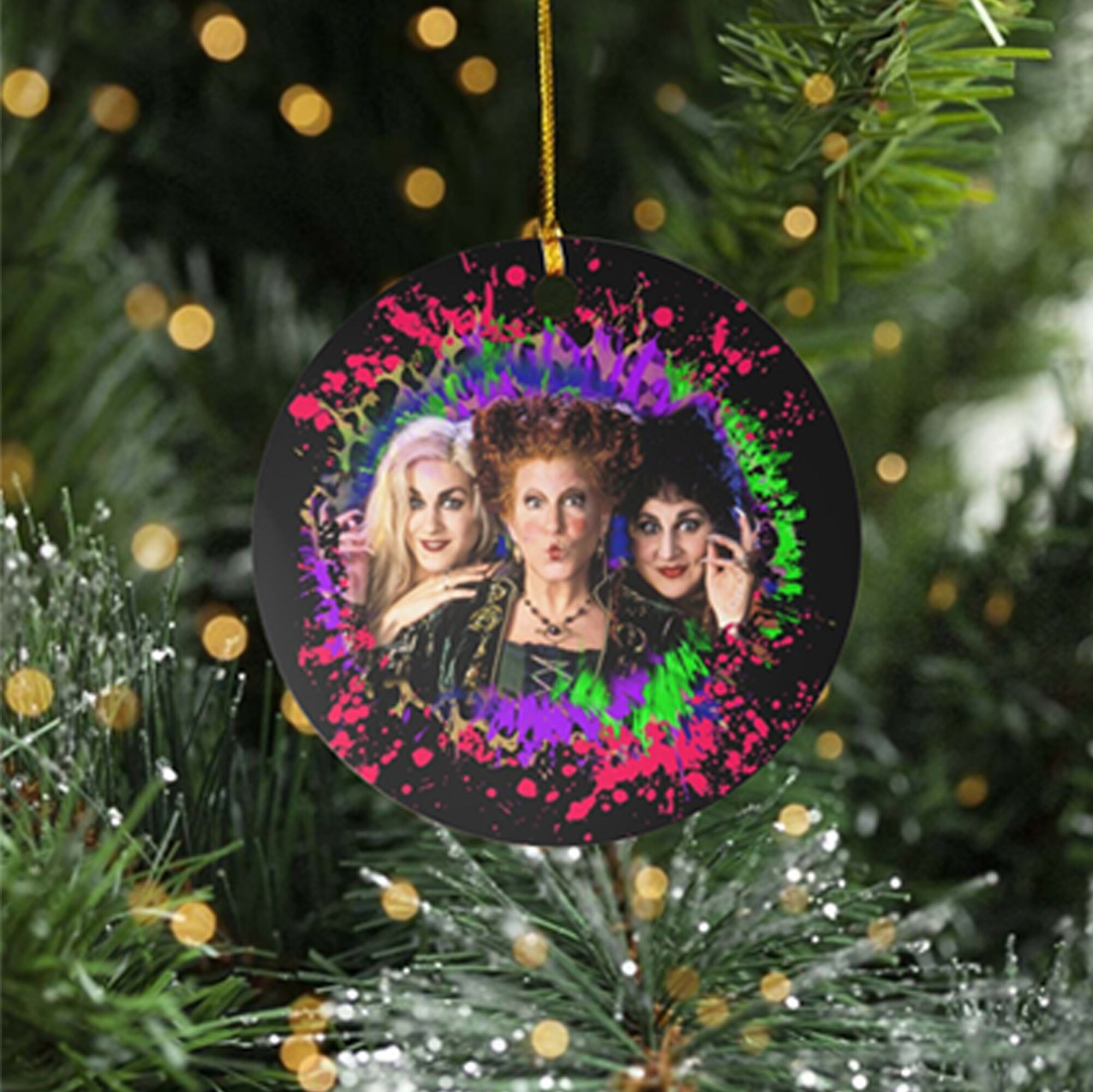 Hocus Pocus Plastic Ornament, Three Witches Cute Halloween Sanderson ...