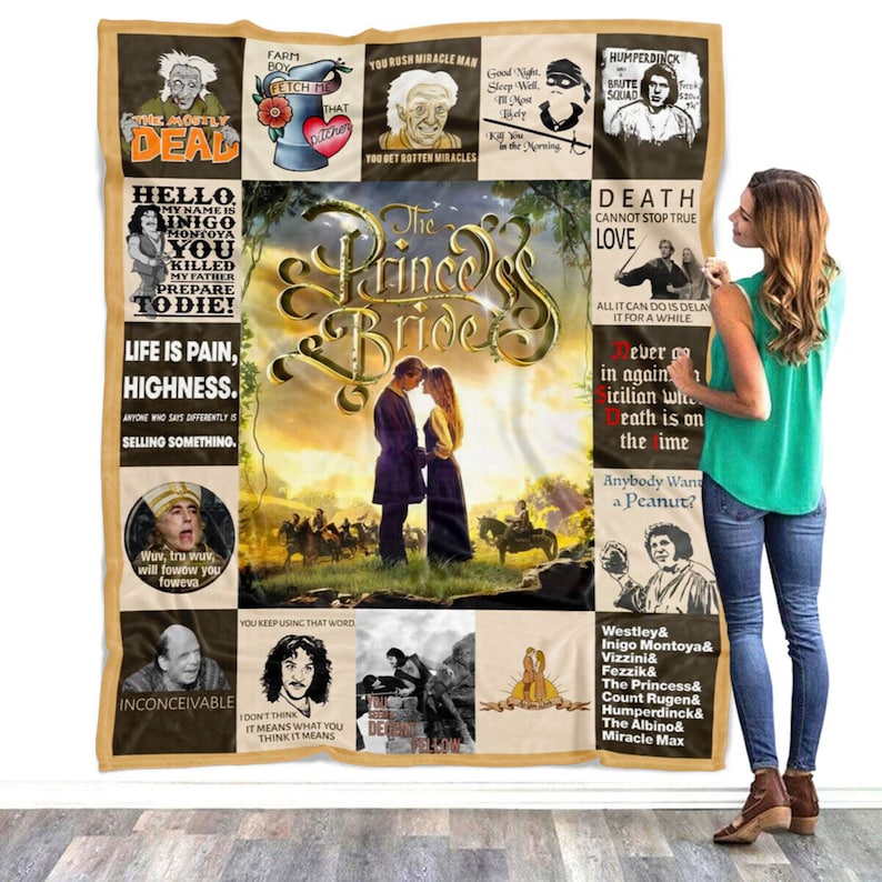 The Princess Bride 80s Movie Fleece Blanket, Princess Bride Retro ...
