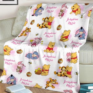 Personalized Winnie Movie the Pooh and Friends Fleece Blanket Pooh Bear ...