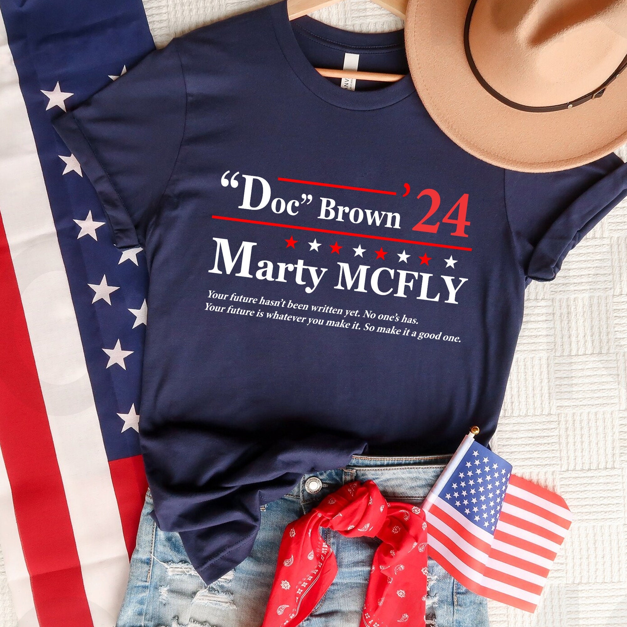 Doc Brown Marty Mcfly 2024 Election Slogan for President Back - Etsy