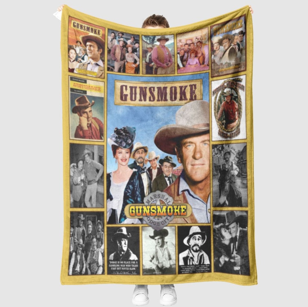 Gunsmoke Fleece Blanket, Gunsmoke 50s Western Film Vintage Blanket ...