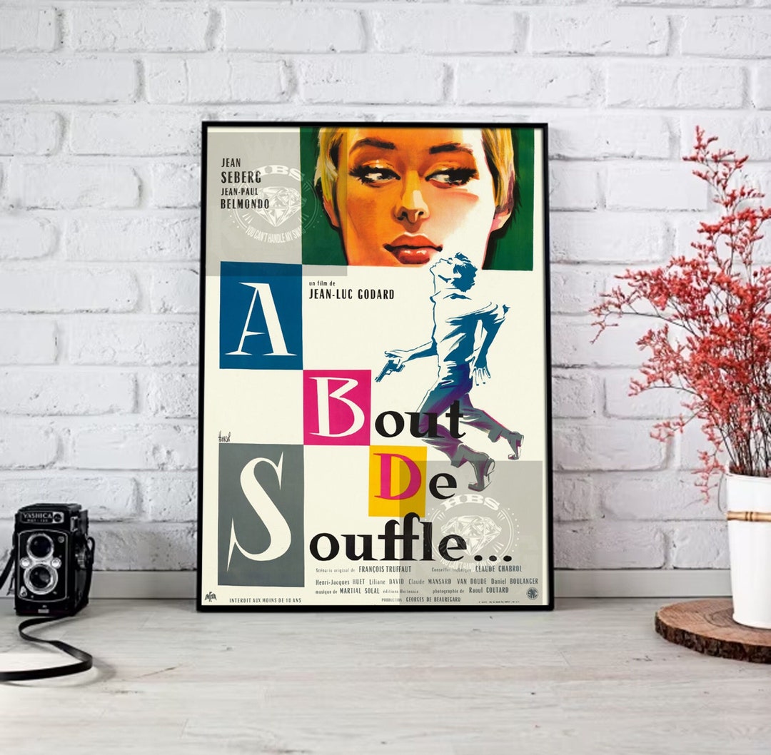 Breathless 1960 Film Poster, Breathless Vintage Movie Poster Home Decor ...