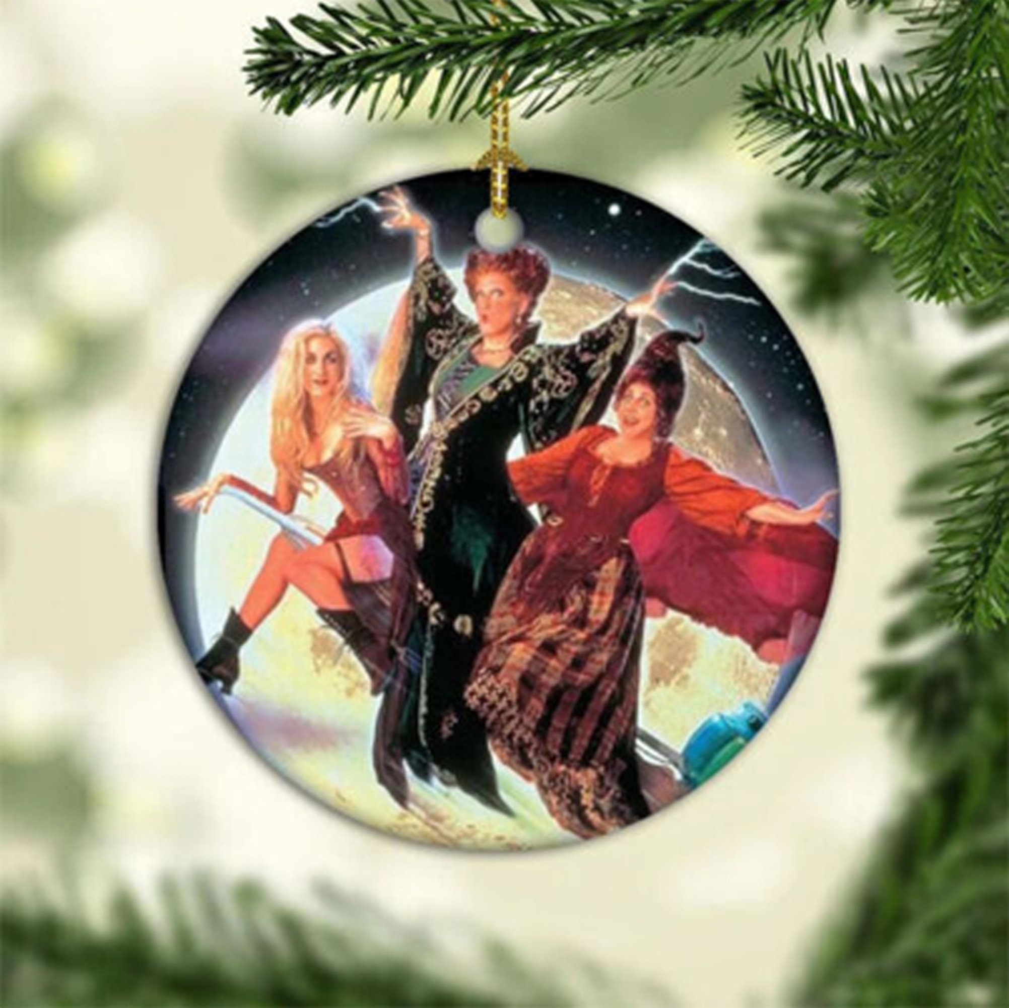 Hocus Pocus Plastic Ornament, Three Witches Cute Halloween Sanderson ...