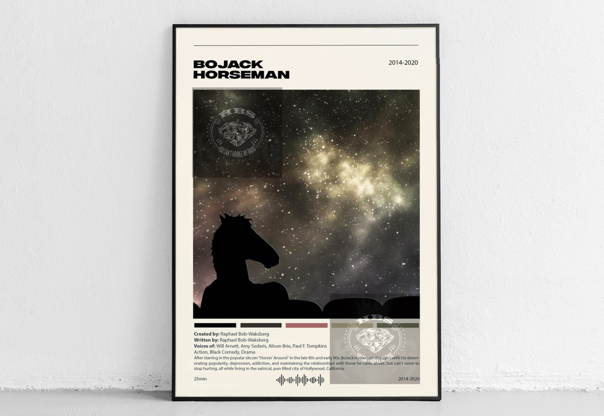Bojack Movie Horseman Adult Animated Tv Series Minimalist Poster, Horseman Vintage Art Print ...
