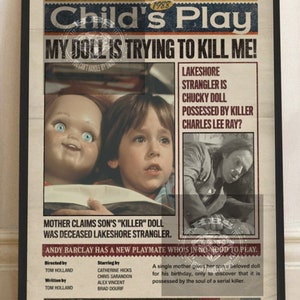 Childs Play 80s Poster Charles Lee Ray Horror Movie Vintage - Etsy