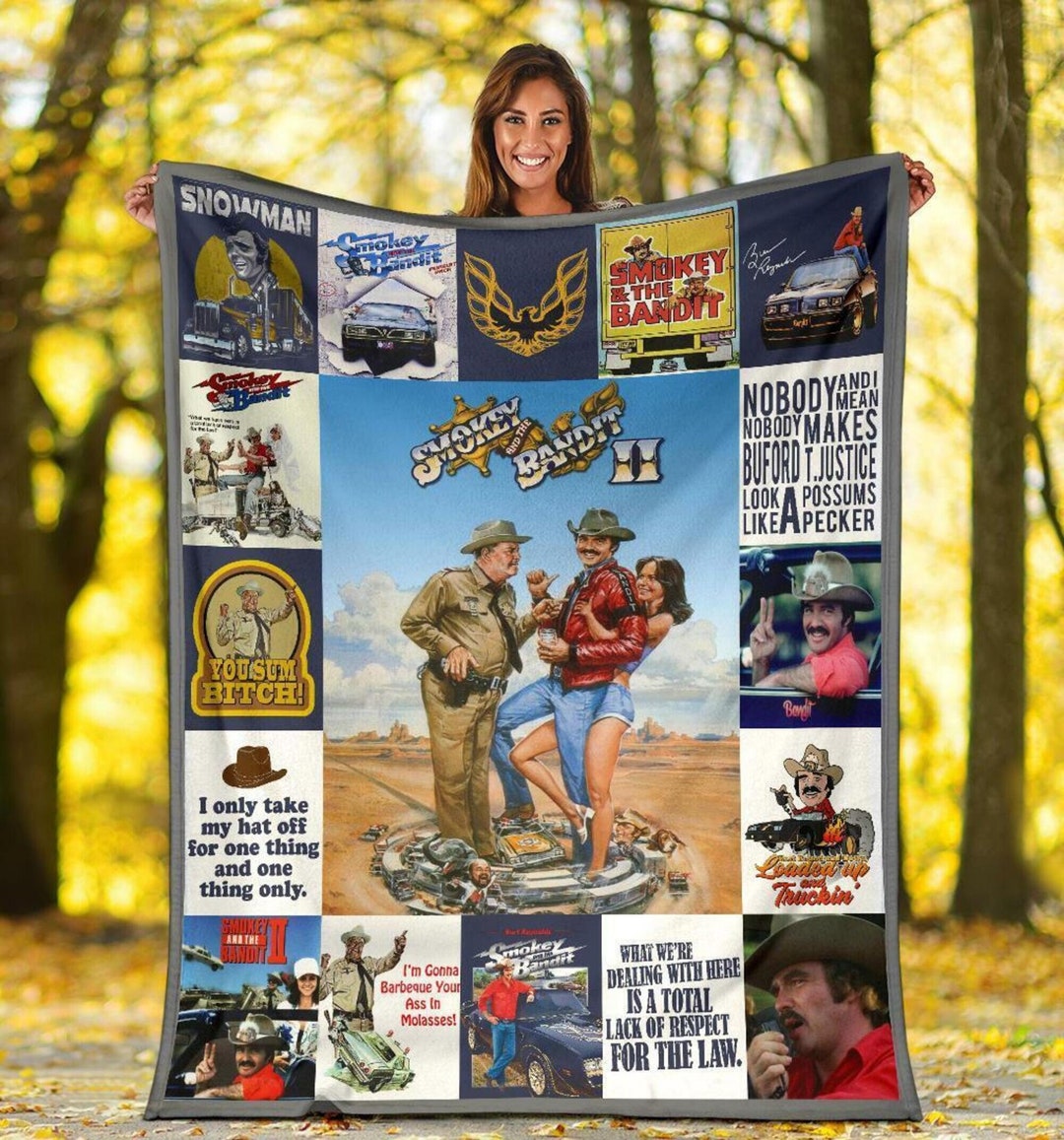 Smokey Movie and the Bandit Fleece Blanket, Smokey the Bandit Retro 70s ...