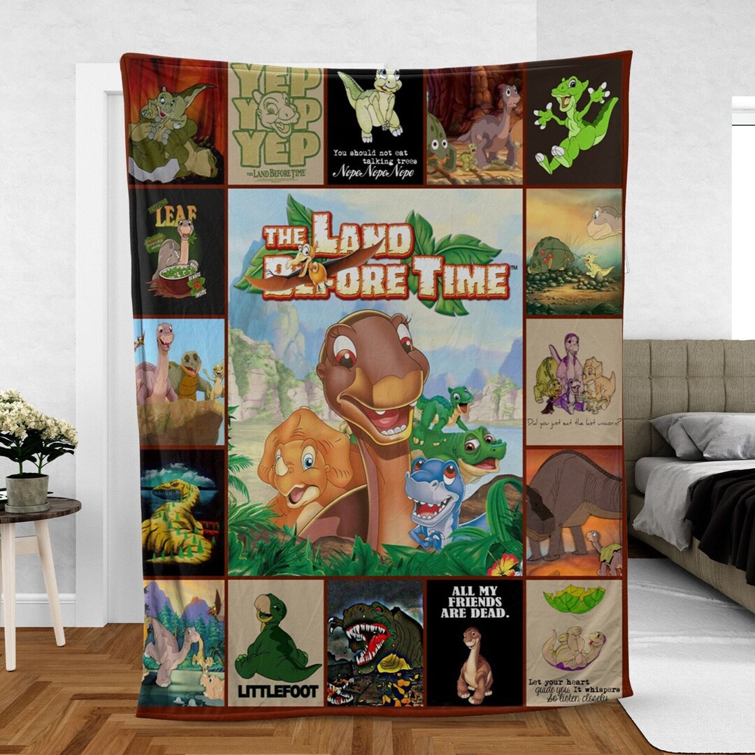 The Land 80s Movie Before Time Animated Fleece Blanket, Funny Dinosaurs ...