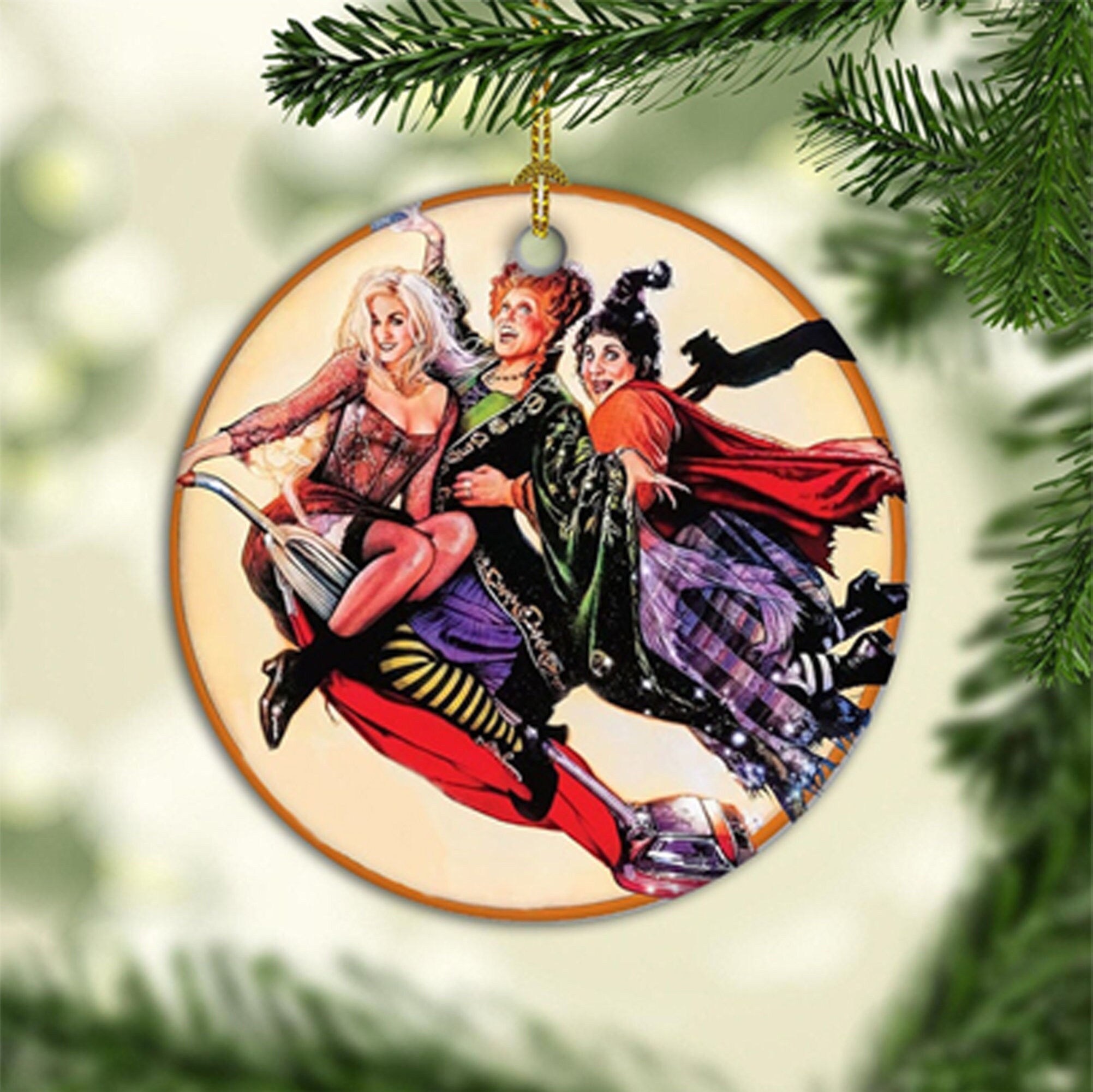 Hocus Pocus Plastic Ornament, Three Witches Cute Halloween Sanderson ...